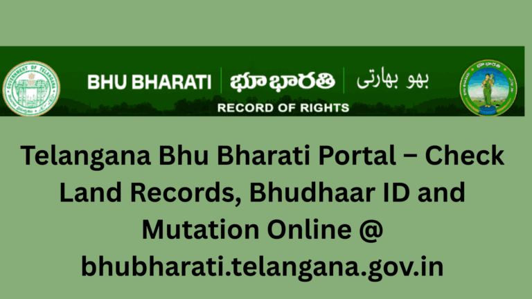 Telangana Bhu Bharati Portal – Check Land Records, Bhudhaar ID And ...